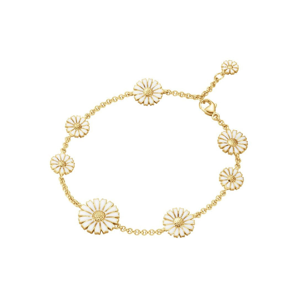 Georg Jensen Daisy Bracelet | 18ct Gold Plated Silver | David M ...