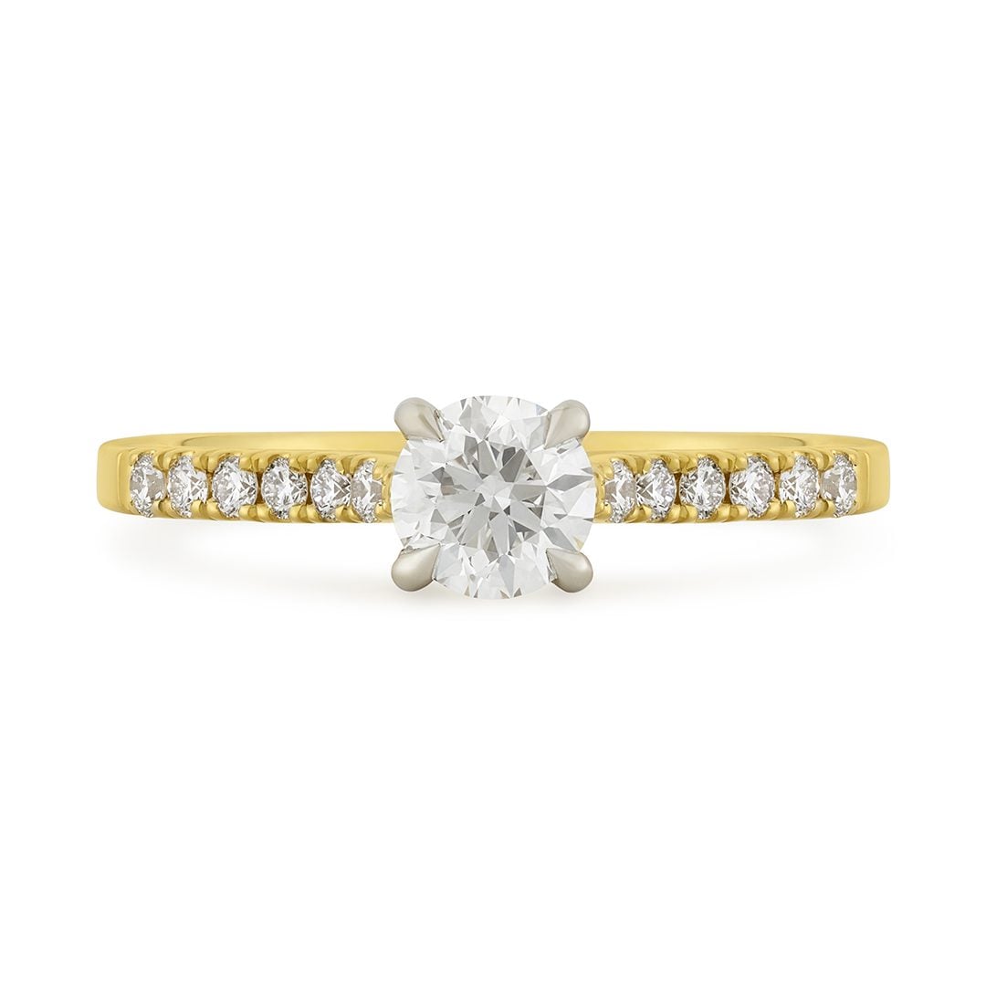Round Brilliant Cut Diamond Ring | Yellow Gold | David M Robinson – DMR
