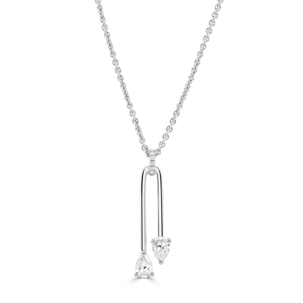 Ditto White Gold Pear Shape Diamond Pendant – DMR